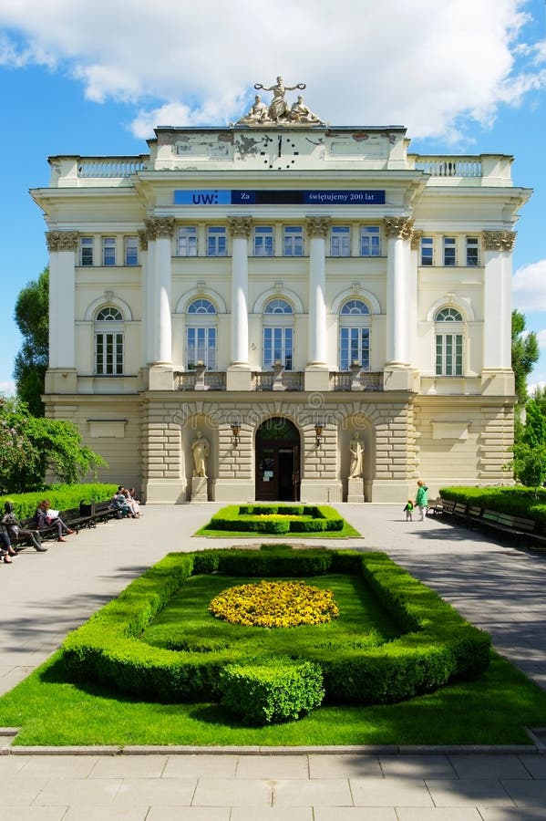 Building of Former Warsaw University Library, Poland Editorial Stock ...