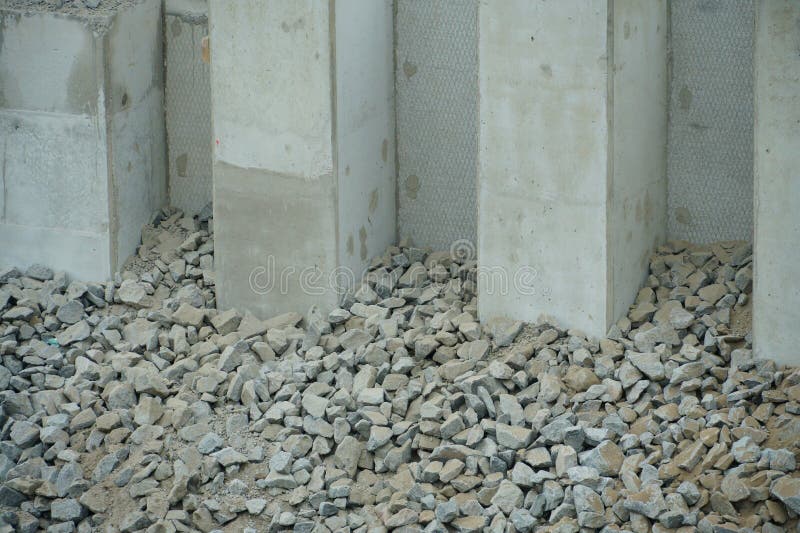 Building Foundation Construction. Monolithic Concrete and Reinforced ...
