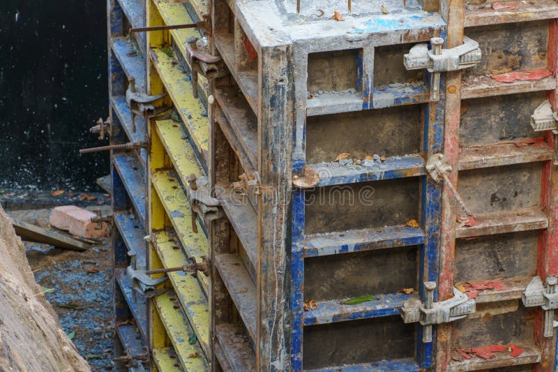 Building Foundation Construction. Monolithic Concrete and Reinforced ...