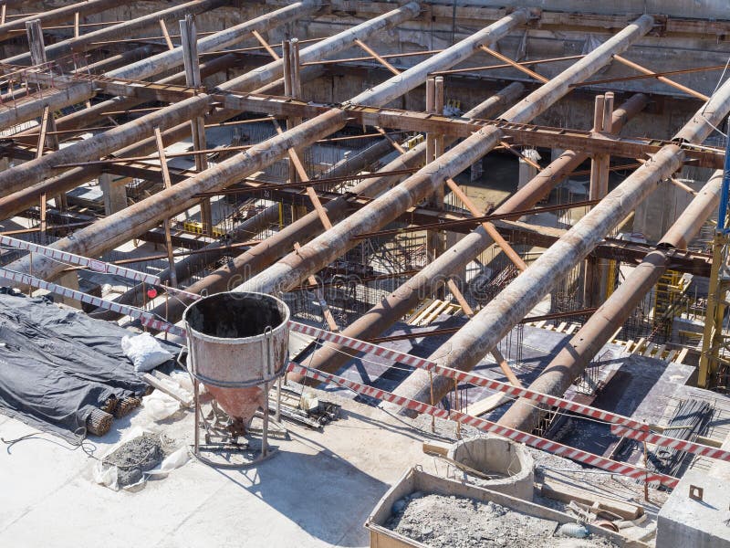 Building foundation stock photo. Image of post, building - 53573854