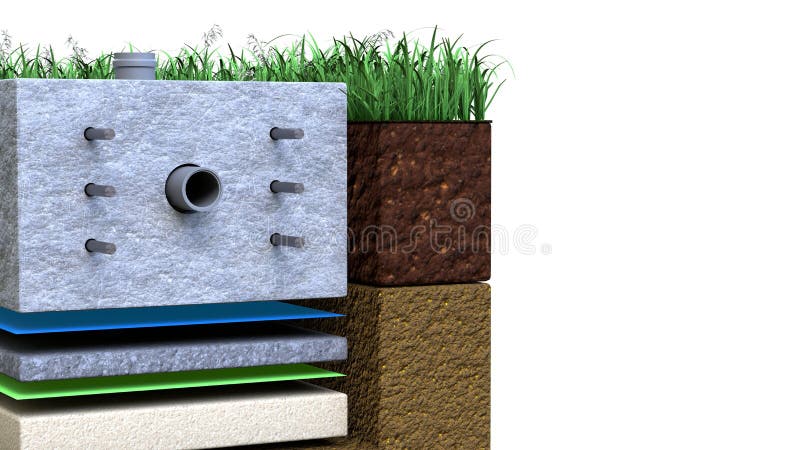 Building Foundation Scheme Isolated, Industrial 3d Rendering Stock ...