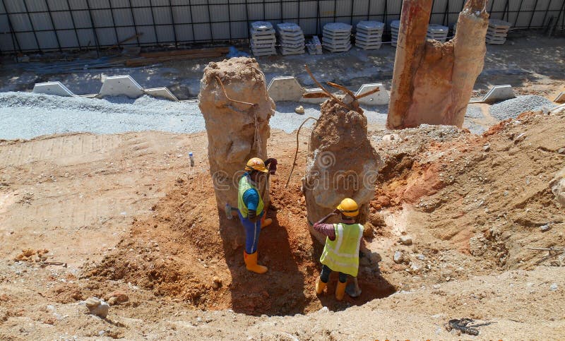 Building Foundation Work is Being Carried Out at the Construction Site ... Building Foundation Work is Being Carried Out at the Construction Site ...