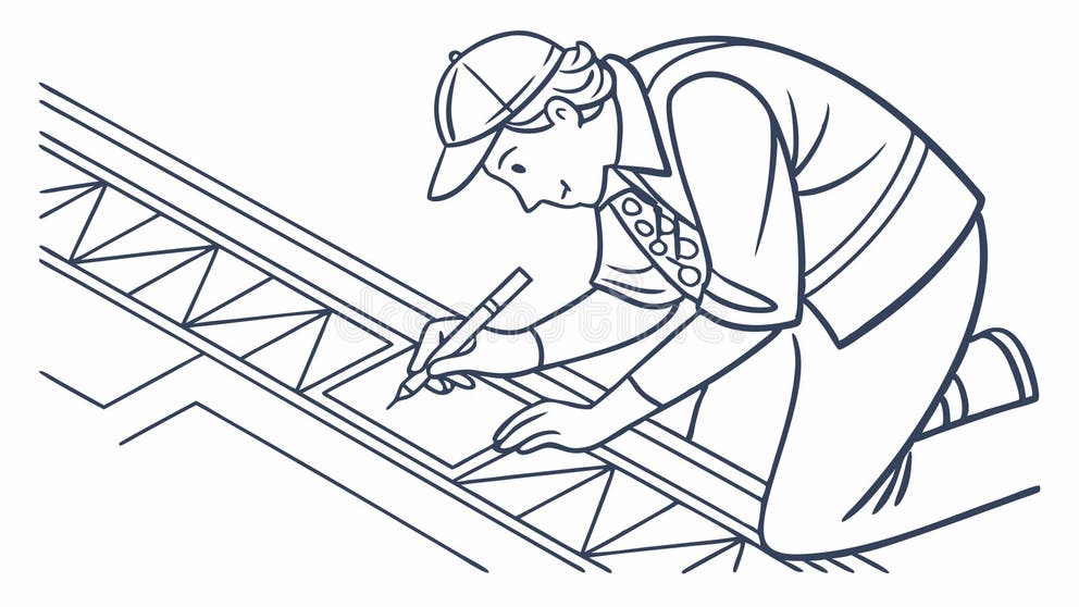 Building Foundations: Engineer Designing Steel Structures, Vector Design Generative AI Stock ...