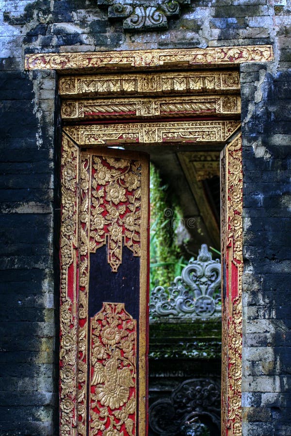 Building Fragment in Authentic Style. Ancient Architecture of Indonesia ...