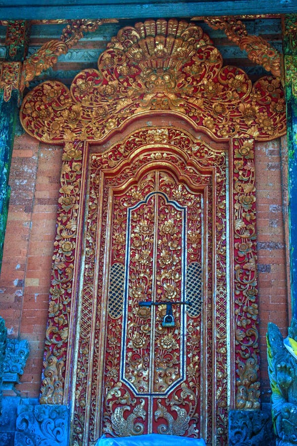 Building Fragment in Authentic Style. Ancient Architecture of Indonesia ...