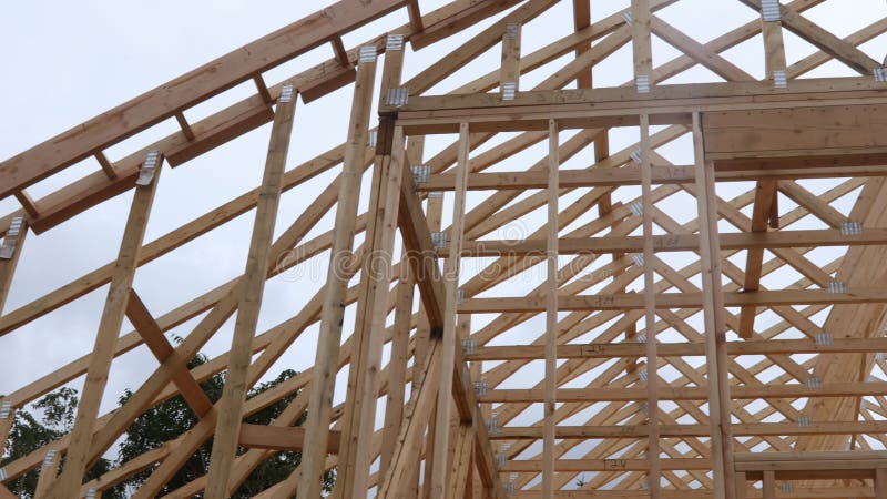 House Timber Frame for a Progressing House a New Development Timber ...