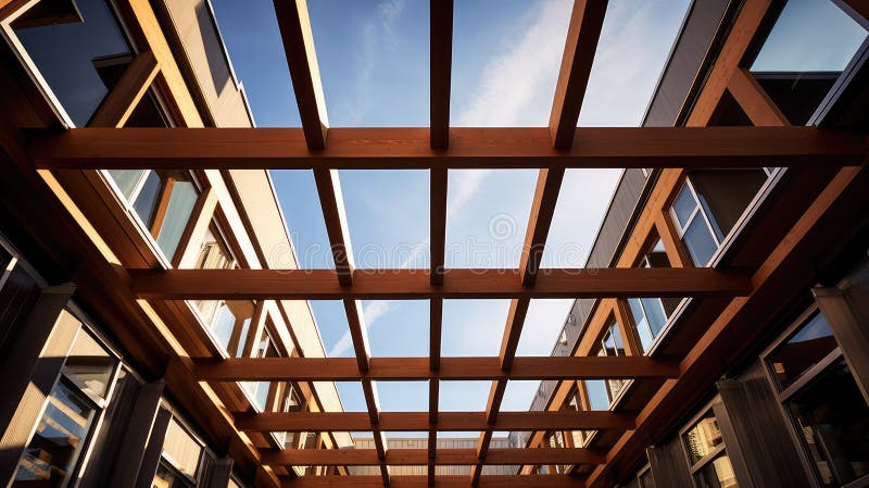 Building Framework Timber Frame Stock Illustration - Illustration of ...