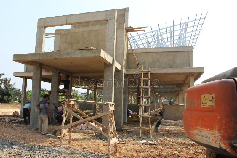 The Building Framework Which is Still Under Construction Has Not Been ...