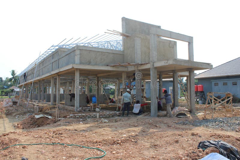 The Building Framework Which is Still Under Construction Has Not Been ...