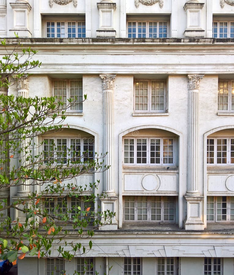 Building Front with Columns Stock Photo - Image of architecture, arch ...