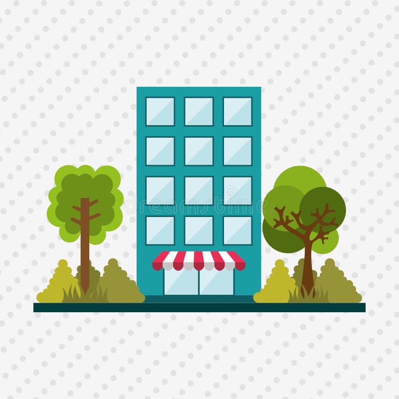 Building front design stock illustration. Illustration of building ...