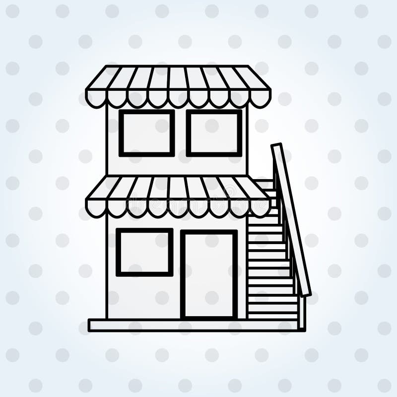 Building front design stock illustration. Illustration of house - 69690582
