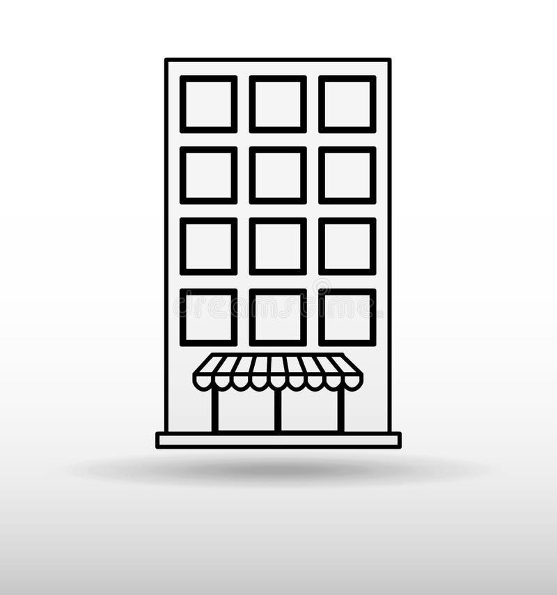 Building front design stock illustration. Illustration of sign - 69690648