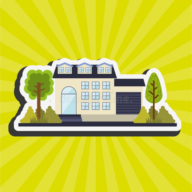 Building front design stock illustration. Illustration of estate - 69690930