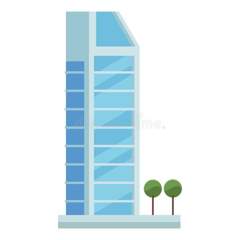 Building front and trees stock vector. Illustration of architectural ...
