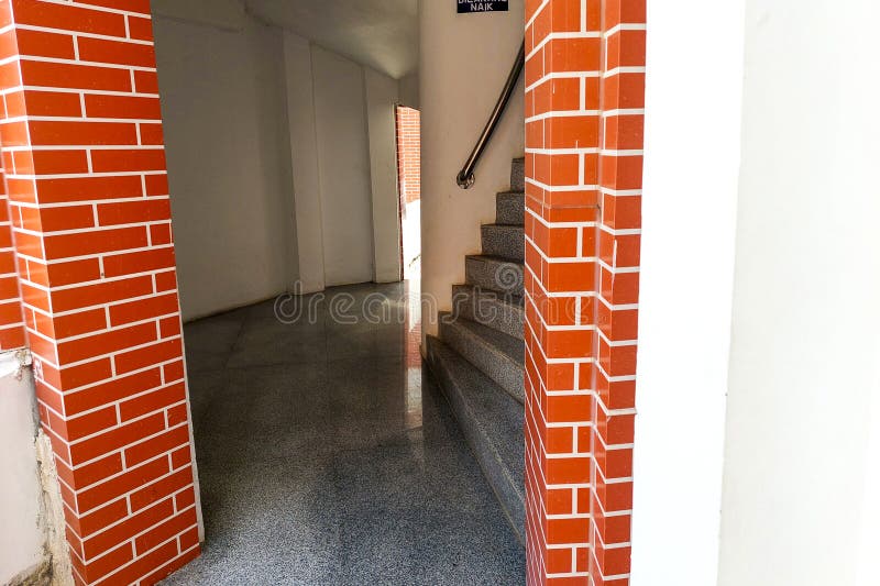 Building Gate with Red Brick Stock Image - Image of color, gate: 367489433