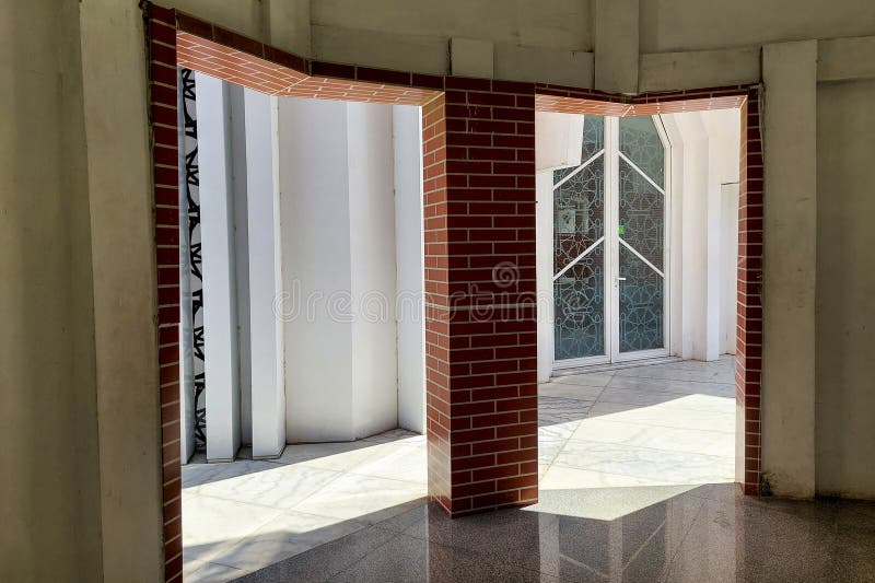 Building Gate with Red Brick Stock Photo - Image of enter, front: 367489518