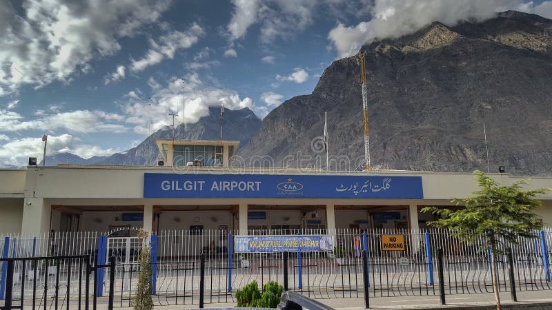 Building of Gilgit Airport in the Beautiful Valley of Gilgit Editorial ...