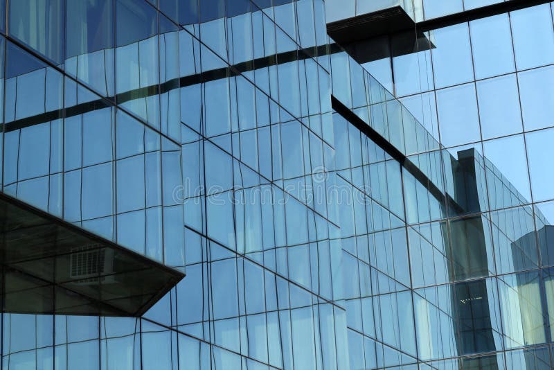 Building with Glass Wall Detail Stock Photo - Image of perspective ...