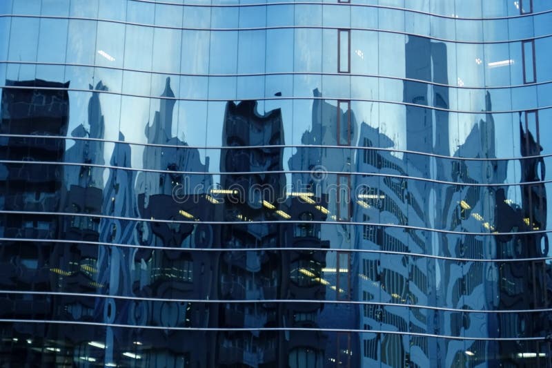 Building Glass Wall Reflection Stock Photo - Image of city, structure ...