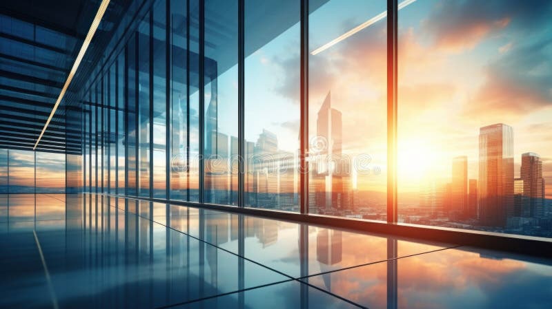 Setting Sun Casting Long Shadows through a Bluebell Beech Wood Stock ...