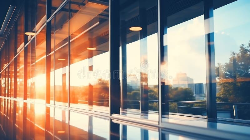 Setting Sun Casting Long Shadows through a Bluebell Beech Wood Stock ...