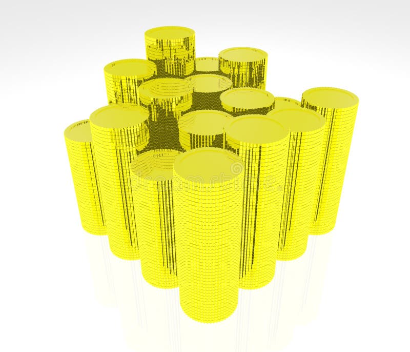 Building of Golden Coin stock illustration. Illustration of economy ...