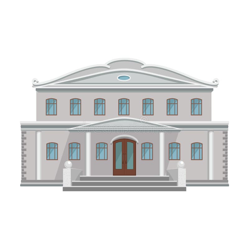 Building Of Government Vector Icon.Cartoon Vector Icon Isolated On ...