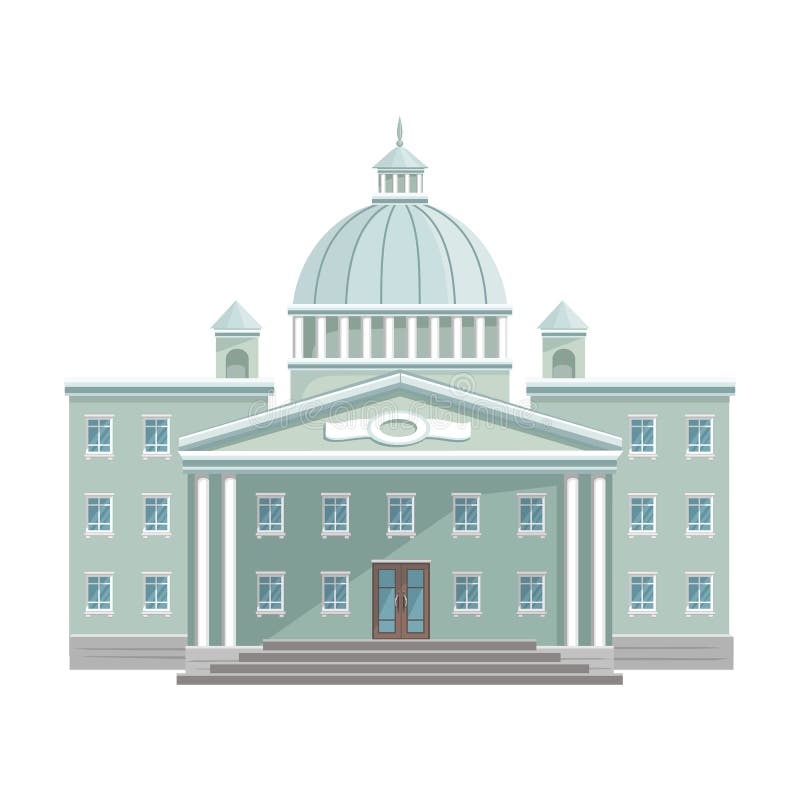 Building of Government Vector Icon.Cartoon Vector Icon Isolated on ...