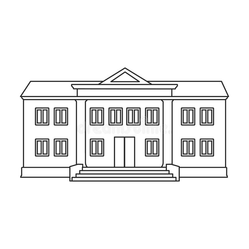 Building of Government Vector Icon.Outline Vector Icon Isolated on ...