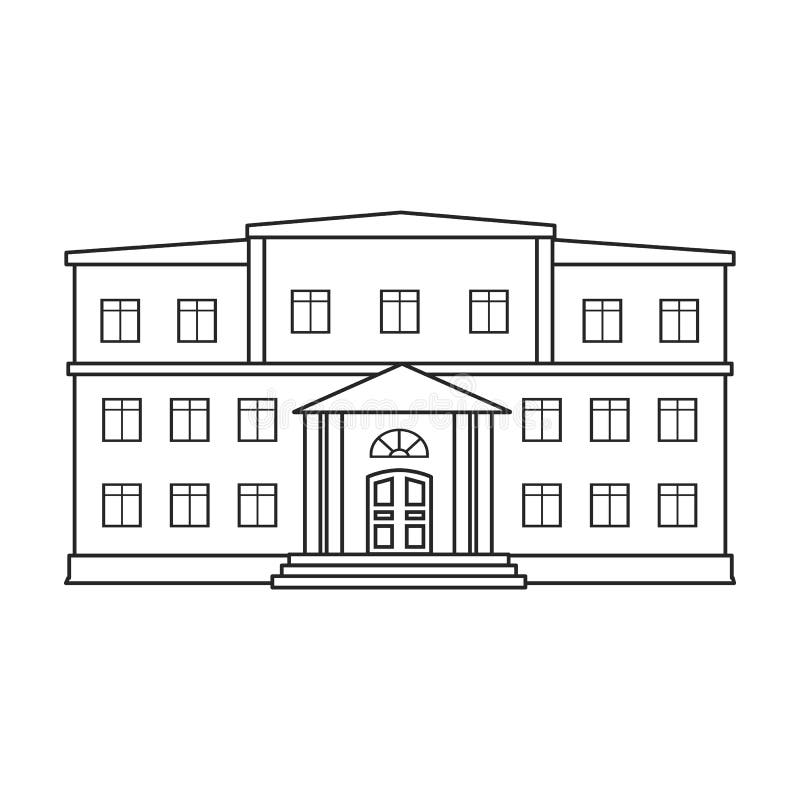 Building of Government Vector Icon.Outline Vector Icon Isolated on ...