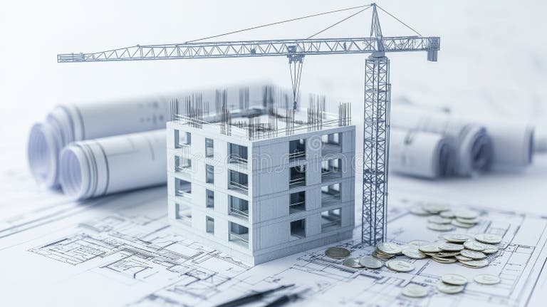 A Building Graph 3D Model is Superimposed Over a Backdrop of ...