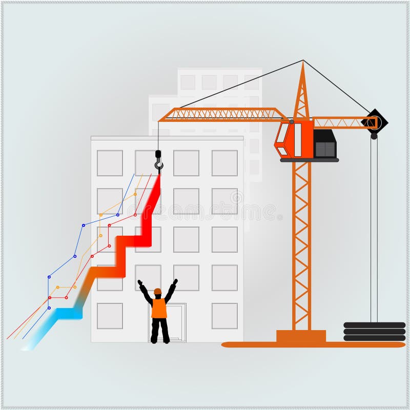 Building graph stock vector. Illustration of growth, development - 39019919