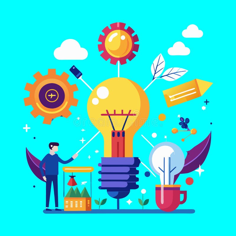 Building the Graphic Design Creative Process Stock Vector ...