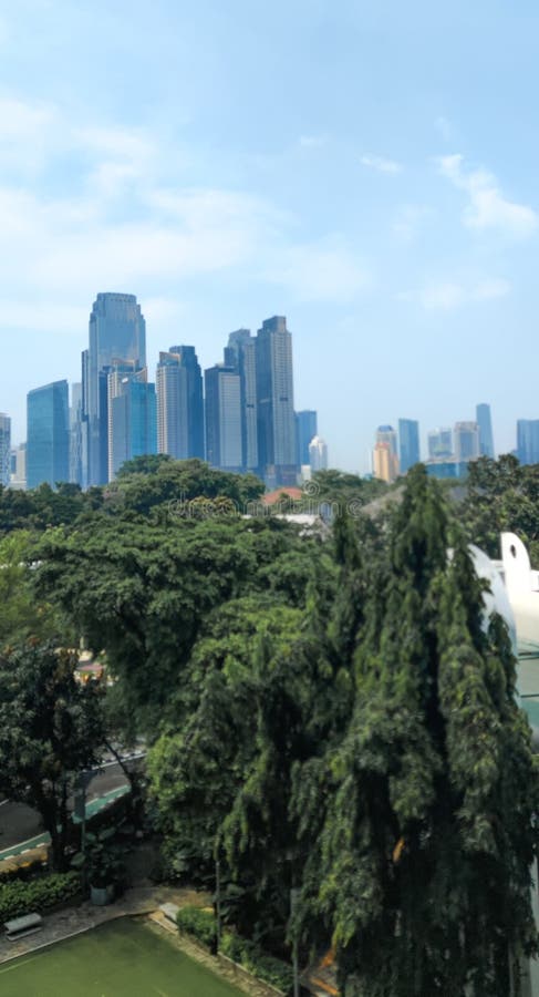 Building Green Forest Landscape Sky Blue Beautifull Stock Image - Image ...