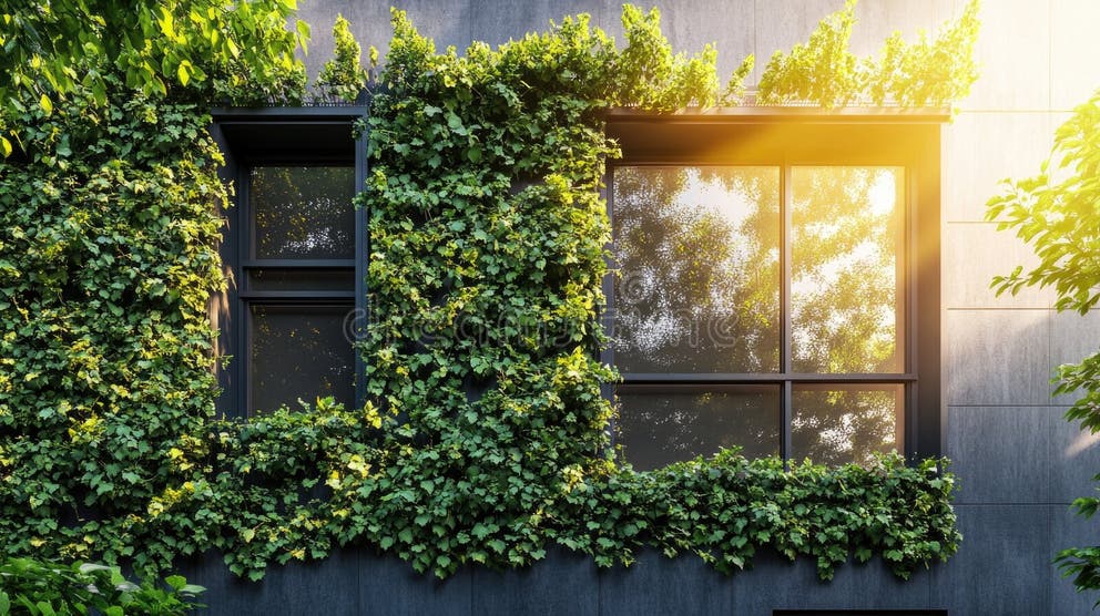 Building with greenery stock photo. Image of urban, environment - 380651796