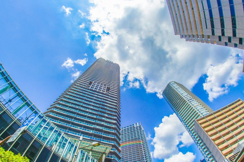 Building Groups in Chuo -ku, Tokyo Stock Photo - Image of apartment ...