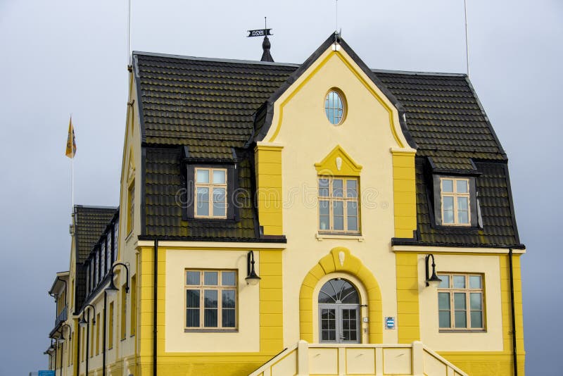 Building in Harstad stock photo. Image of nouveau, background - 386440496