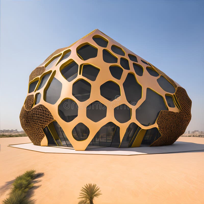 A Building that Has a Large Structure on Top of it Created with ...