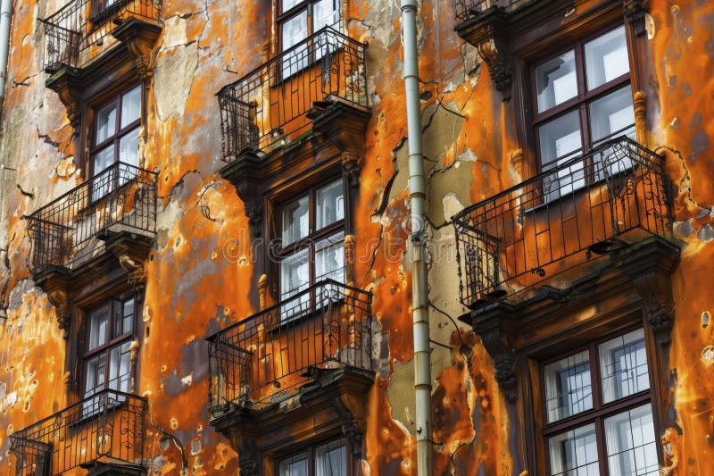 The Building Has a Lot of Rust and is in a State of Disrepair Stock ...