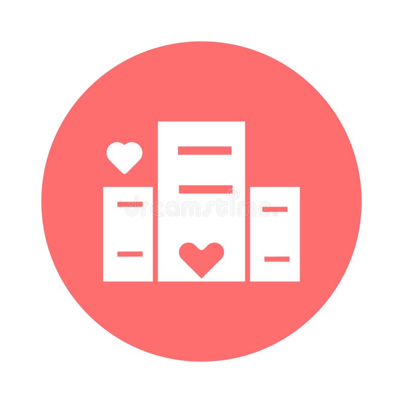 Building with Heart Isolated Vector Icon that Can Be Easily Modified or ...