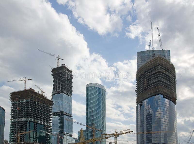 Modern City Buildings in the Afternoon Stock Image - Image of forest ...