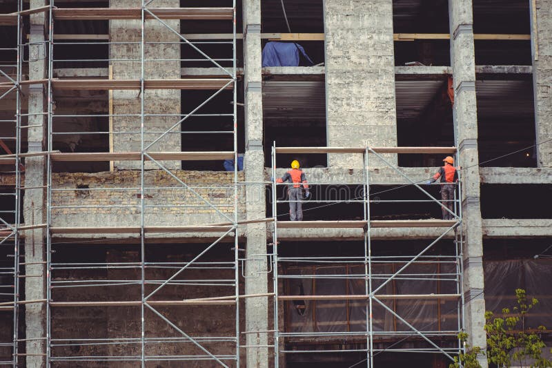 Building High-rise Buildings, Workers Editorial Stock Photo - Image of ...