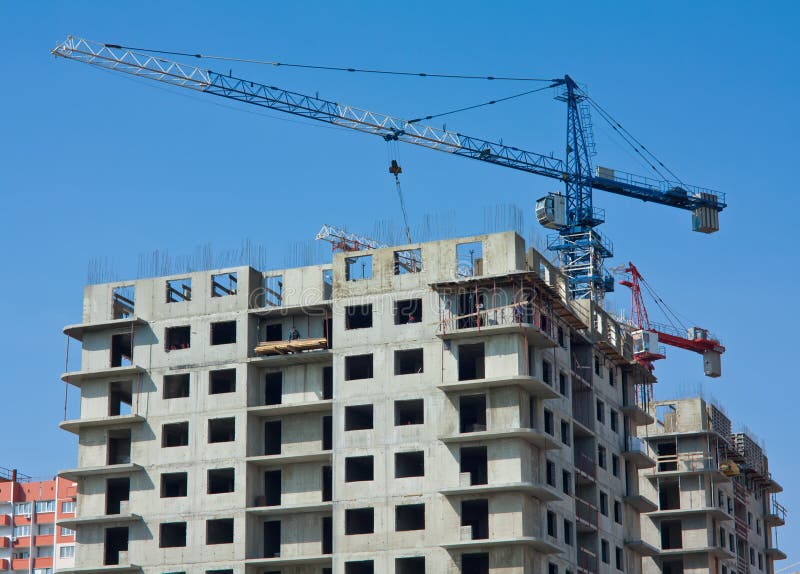 Building High-rise Prefabricated House Stock Photo - Image of ...