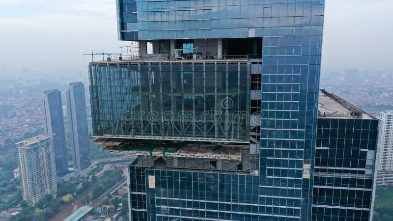 Building a High-rise Building, View of a Skyscraper Under Construction ...