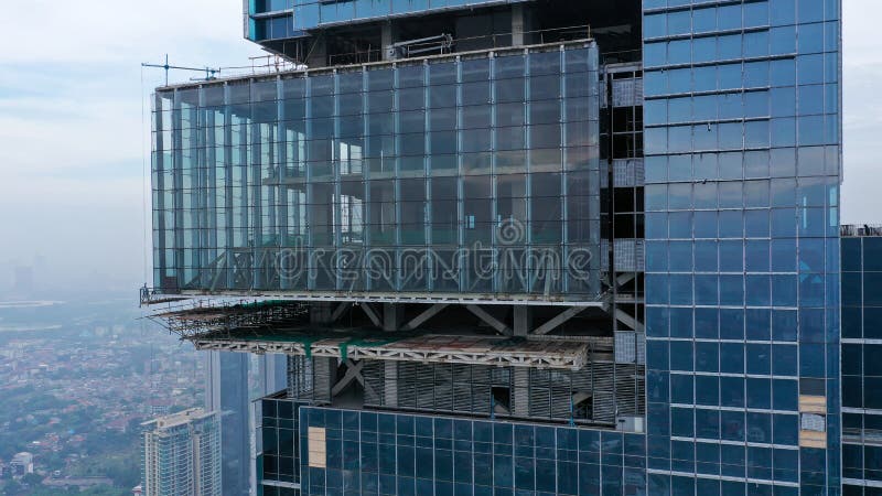 Building a High-rise Building, View of a Skyscraper Under Construction ...