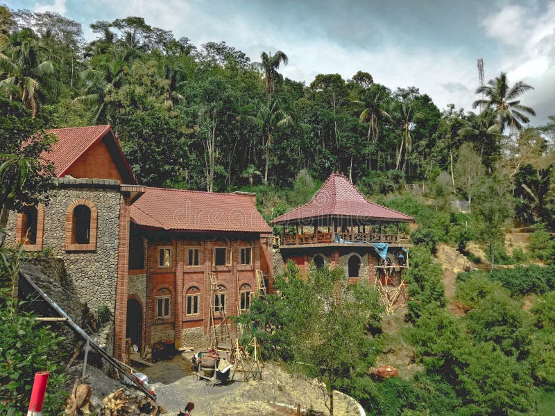 Building on the hill stock photo. Image of hill, development - 137953852