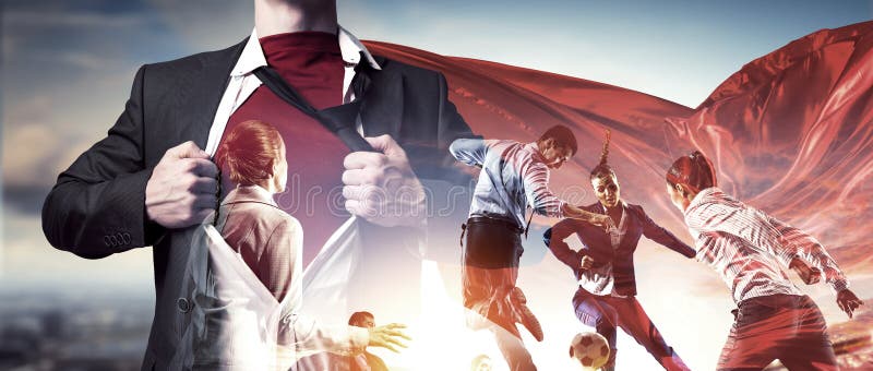 Building his super team stock image. Image of networking - 131465167