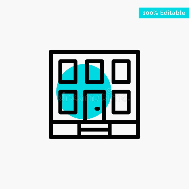 Building, Home, House, Construction Turquoise Highlight Circle Point ...