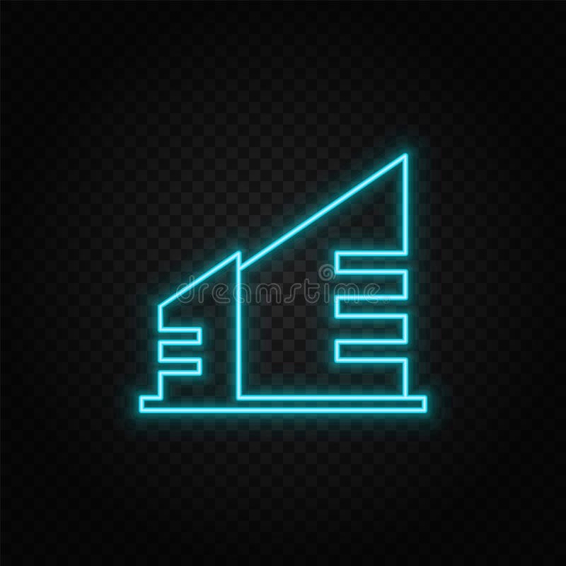 Building, Home Neon Vector Icon. Vector Transparent Background Stock ...